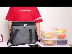PEVA Portable Insulated Lunch Box Thermal Insulation For Warm Cold Food