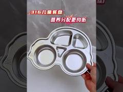 Non Slip Kids Dinner Plates Metal Corrosion Resistant With Suction Cup