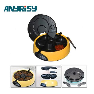 China 6 Meals Smart Dog Bowls Battery Supply Multi Colors Automatic Pet Feeder for sale