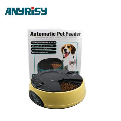 China Voice Recordable  330mL* 6 Meals ABS Material Dog Feeder For Pet Shop for sale
