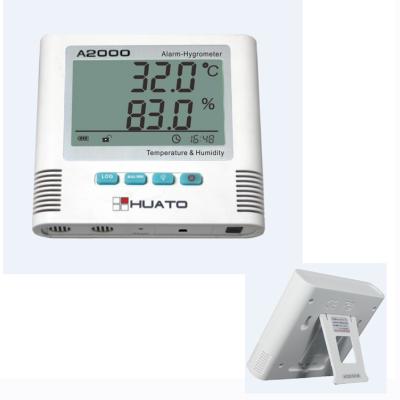 China Detector al aire libre interior material de la alarma del higrómetro del termómetro de Digitaces del ABS en venta