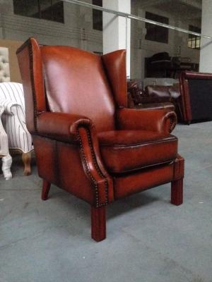 China 1017 high quality real leather American style Arm chair for sale