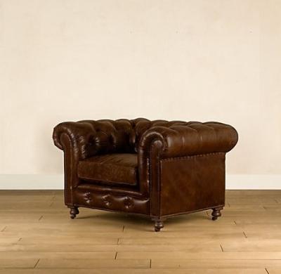 China 1003 one seater sofa in real leather high quality for sale