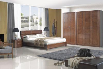 China 003 solid oax wood bedroom wooden furniture set for sale