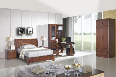 China 007 solid oax wood bedroom wooden furniture set for sale