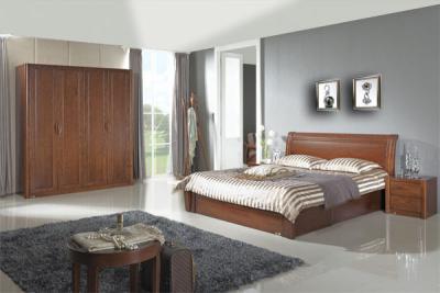 China 006 solid oax wood bedroom wooden furniture set for sale
