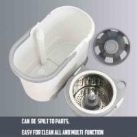 China 28cm Microfiber Cleaning Mop System With Multi Function Bucket And Spin Head for sale