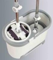 China 28cm Microfiber Cleaning Mop System With Multi Function Bucket And Spin Head for sale