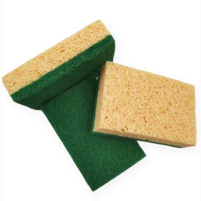 Cina Indumento a spugna a doppio strato di cellulosa ultraassorbente asciugatura rapida Cucina Indumento pulito per lavanderia e lavanderia in vendita