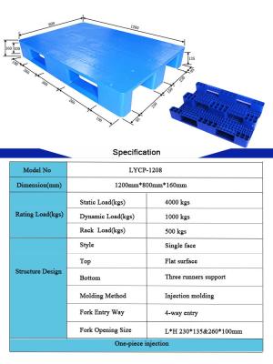 Cina Pallet di plastica 1200mm×800mm resistente dell'euro accatastabile industriale in vendita