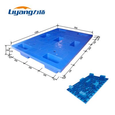 Cina Pallet di plastica del pallet dell'HDPE di singolo modo blu di plastica resistente del lato 4 in vendita