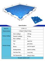 China HDPE Reversible Rackable Plastic Pallets One Piece Injection Molding for sale