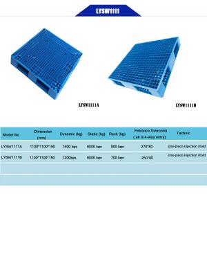 Cina Pallet di plastica dell'HDPE del pallet dell'euro esportazione di dimensione per trasporto in vendita