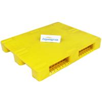 China Red Plastic Stacking Pallets Yellow Injection Moulded Plastic Pallets for sale