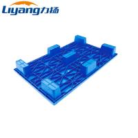 China Blue Solid Deck Hdpe Plastic Pallets Made From Recycled Plastic for sale