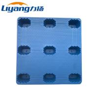 China Large Euro Plastic Pallet Stackable HDPE Pallets Four Way Forklift Entry for sale