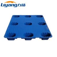 China Large Euro Plastic Pallet Stackable HDPE Pallets Four Way Forklift Entry for sale