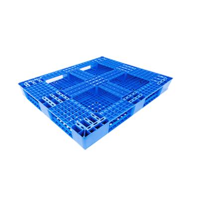 中国 倉庫4の方法プラスチック パレット1200 x 1000 PEの単一の側面の積み重ね 販売のため