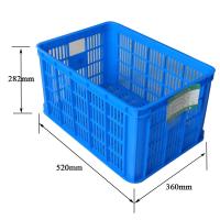 China White Transport Stackable Plastic Crate Plastic Folding Storage Boxes for sale