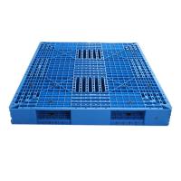 China Heavy Duty Double Sides Euro HDPE Plastic Pallet Large Stackable Reversible for sale
