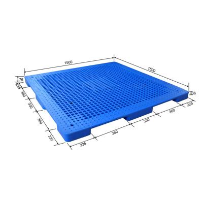 China 1500*1500 Euro 9 Feed HDPE Plastic Pallet Customize Size Thin For Goat Floor Te koop