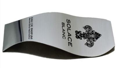 China Shiny silver bottle label for perfume bottle for sale