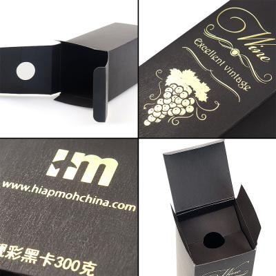 Cina Imballaggio su ordinazione nero amichevole della scatola di Skincare della scatola di trucco della stagnola di oro della carta di Eco in vendita
