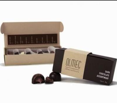 Cina Contenitore di cioccolato della carta kraft che imballa i contenitori d'imballaggio di piccolo regalo amichevole di Eco in vendita