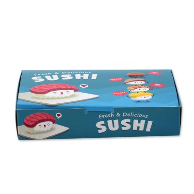 China Recyclable Disposible Paper Packaging Box Take Away Sushi Packaging Box for sale