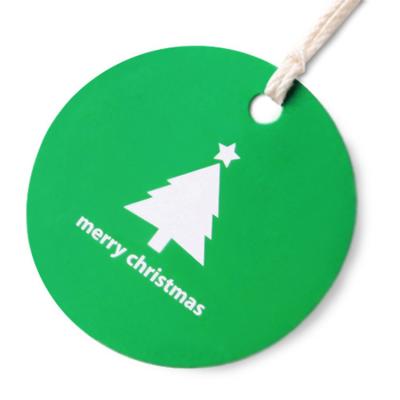 China Recycled Merry Christmas Gift Paper Hang Tag Custom Price Tags With String for sale