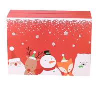 China Recyclable Custom Christmas Gift Packaging Boxes with PP Rope Handles - 80-550 GSM Eco-Friendly Materials for sale