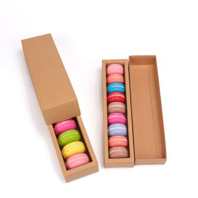 China Food Grade Macaron Packaging Boxes Corrugated Paper Archaize Style Eco Friendly for sale