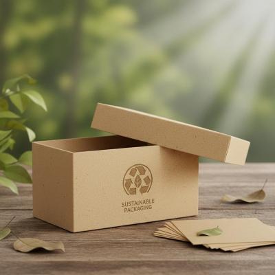 China Biodegradable Paper Packaging Box Offering Custom Logo Printing Embossing Provide for Sustainable Packaging Applications for sale