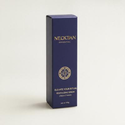 China Customized Cosmetics Packaging Boxes White Card Paper And Gold Foil for sale
