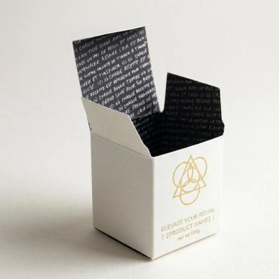 China Gold Foil And UV Printing Cosmetics Packaging Boxes White Art Paper for sale