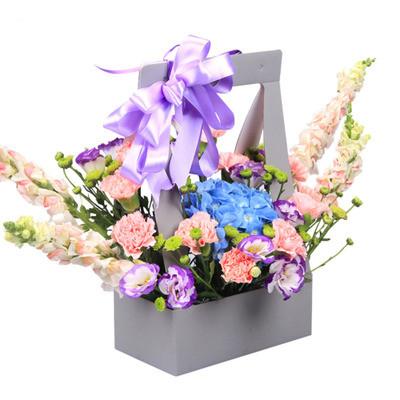 China Handmade Waterproof Folding Paperboard Portable Flower Box for sale