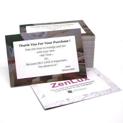 China 350gsm Ivory Board Paper Card Custom Gift Card Printing For Thank You Card for sale