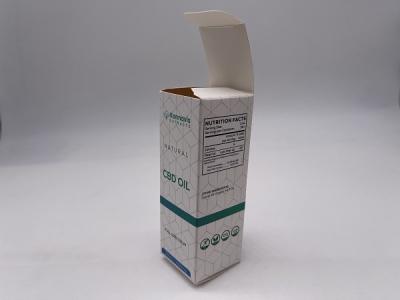 중국 백색 카드보드 건강 관리 제품 CBD 오일 패키지용 맞춤형 CBD 포장 판매용