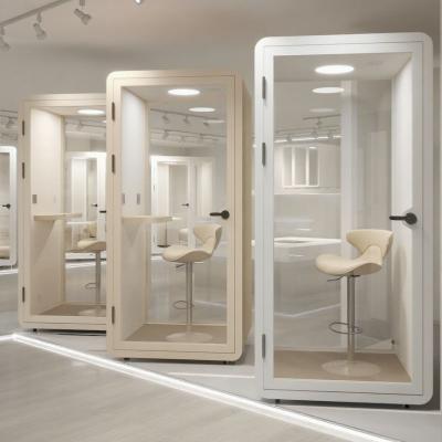 China Portable Private Office Booths Small Mobile Phone Booth Adjustable With Steel Structure for sale