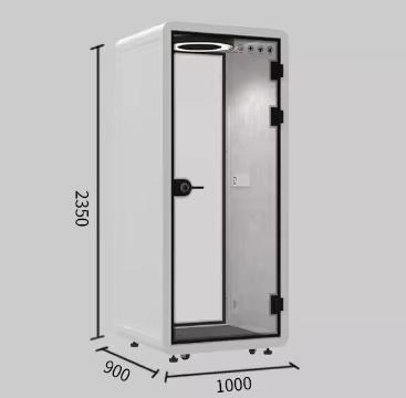China Fully Enclosed Indoor Office Pod Large Modular Soundproof Booth with Color Changing Lights for sale