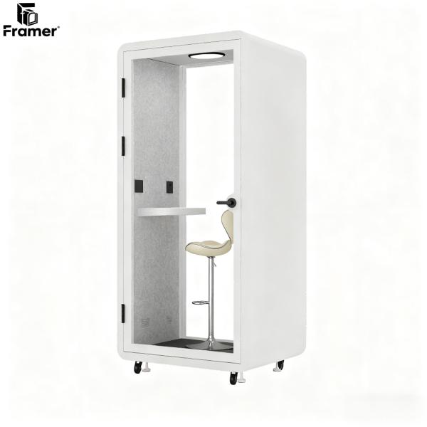 Quality Adjustable Office Phone Booth Extendable Modular Acoustic Booths Whisper Quiet 15 dB for sale