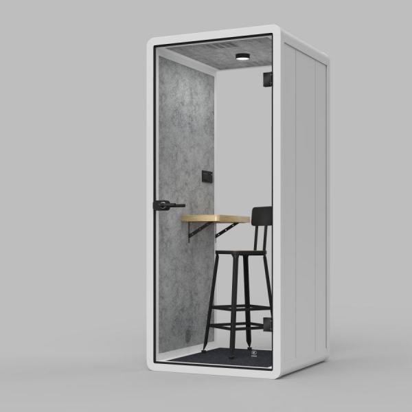 Quality Modular Office Phone Booth White Acoustic Office Pods Customized With An for sale
