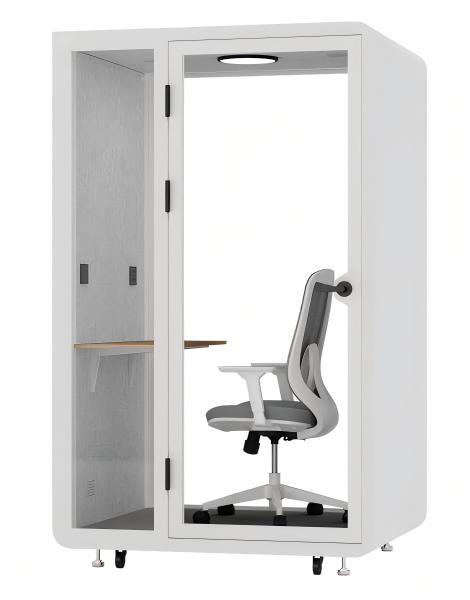 Quality Adjustable Single Person Pod Customized Sound proof Office Pod White With A for sale