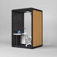Quality Solo Movable Office Pod Modular Sound Proof Glass Cabin Compact for sale