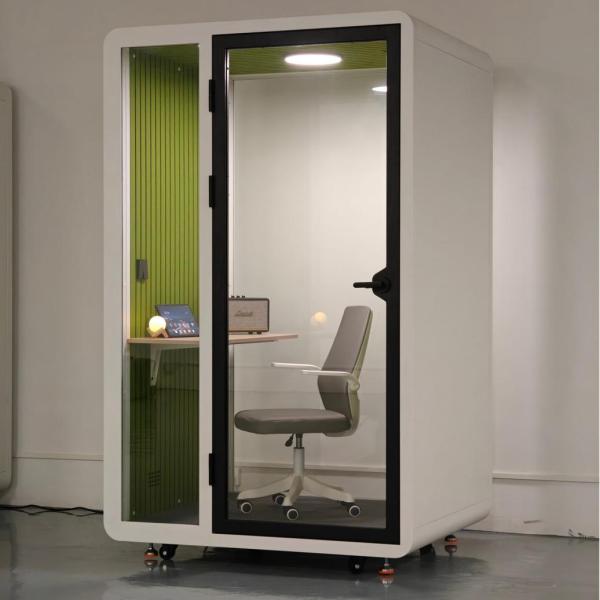 Quality Modern Single Person Pod White Soundproof Work Booth Extendable For Exam Prep for sale