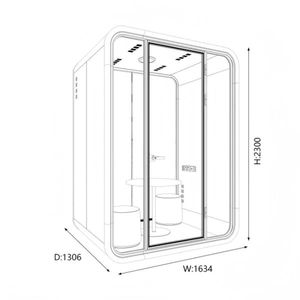 Quality Modular Two Person Pod Extendable Soundproof Study Pods 220V for sale