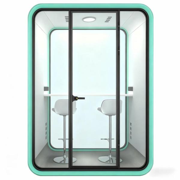 Quality Adjustable Acoustic Office Booth High Efficiency 2 Person Booth With Dual Seating for sale
