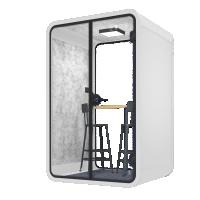 Quality Acoustic Interview Pods White 2 Person Pods With A Stable Anti Slip Base for sale
