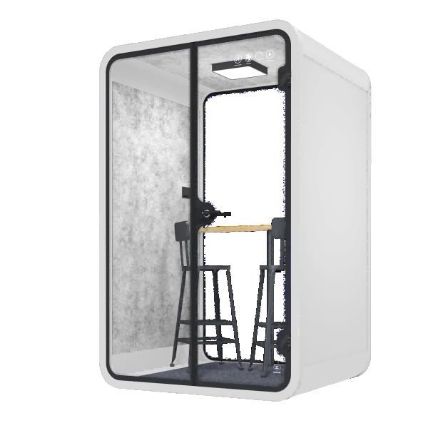Quality Acoustic Interview Pods White 2 Person Pods With A Stable Anti Slip Base for sale