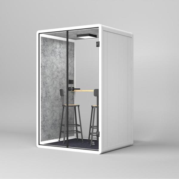 Quality White Two Person Pod Modern Soundproof Meeting Booths For Consultation And Confidential Talks for sale